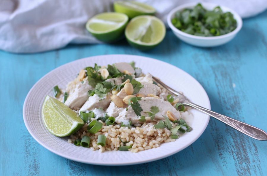 Poached Coconut Chicken with Brown Rice | Salt and Sugar