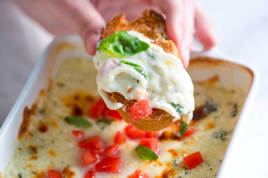 Tomato Basil Baked Cheese Dip Recipe | Salt and Sugar