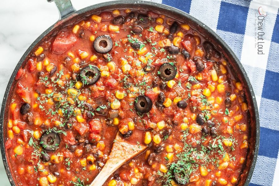 Mexican Style Cheesy Ravioli Bake | Salt and Sugar