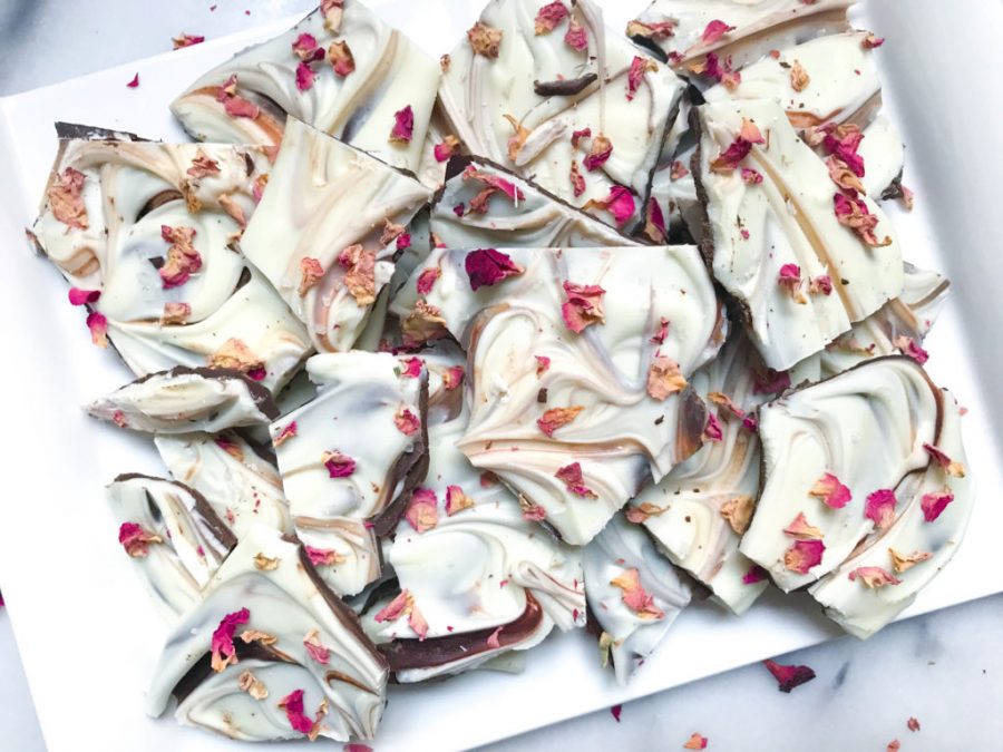Sea Salt Rose Chocolate Bark | Salt and Sugar
